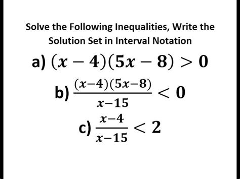 Inequality Solution