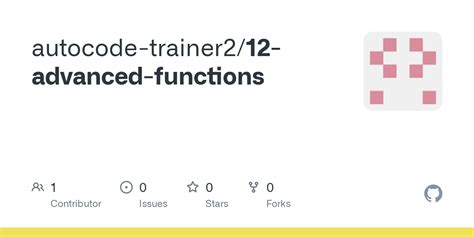 GitHub Autocode Trainer2 12 Advanced Functions
