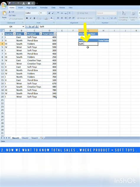 Dsum Function Excel Exceltutorial Exceltips Exceltricks Youtube
