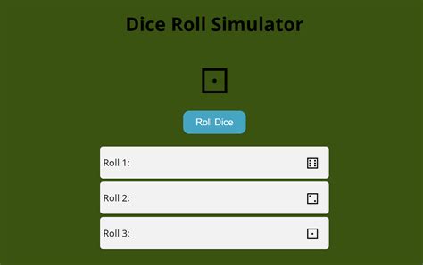 Dice Roll Simulator App In Vanillajs With Source Code Sourcecodester