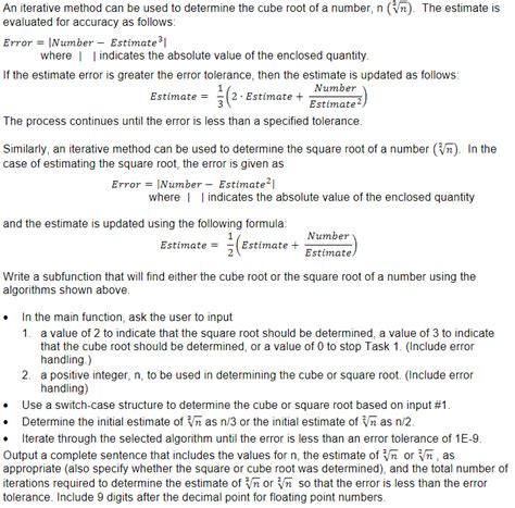 Solved An Iterative Method Can Be Used To Determine The Cube