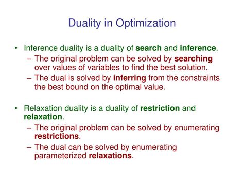 Ppt Duality In Optimization And Constraint Satisfaction Powerpoint