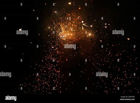 Beautiful Diwali Glowing Firecracker Fire Of Cracker Explosion Stock Photo Alamy