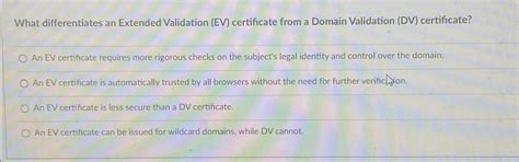 What Differentiates An Extended Validation Ev