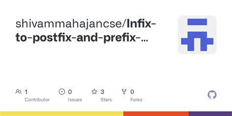 Github Shivammahajancseinfix To Postfix And Prefix Converter Using