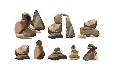 Rock Pile Sculpture Vector Art Icons And Graphics For Free Download