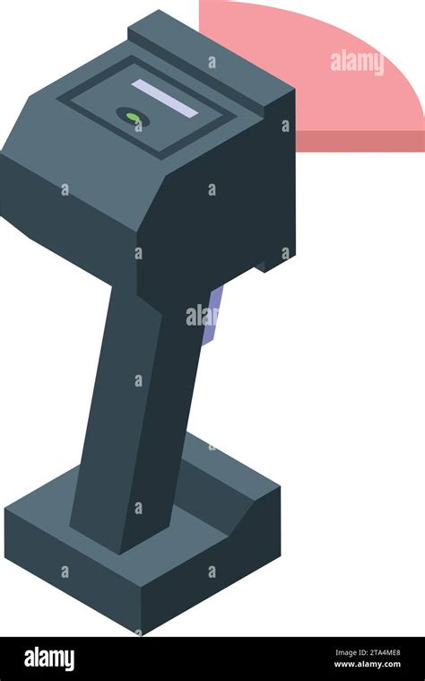 Rfid Market Scanner Icon Isometric Vector Chip Security Lock Control System Stock Vector Image