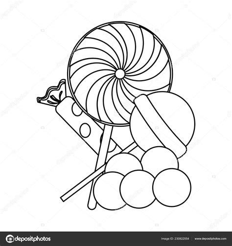 Clipart De Dulces En Blanco Y Negro