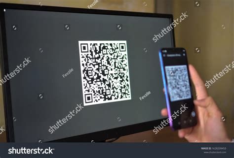 Man Scans Qr Code Computer Screen Stock Photo 1628209453 Shutterstock