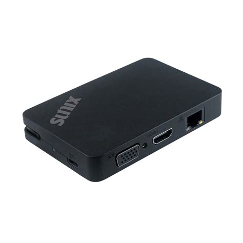 USB C Portable Mini Dock Plus Power With USB 3 0 Gigabit Ethernet VGA HDMI Power Delivery2 0