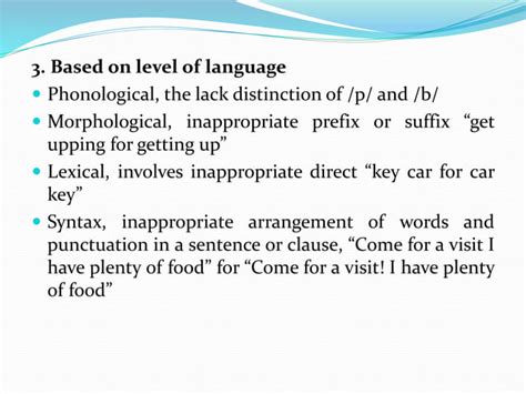 Second Language Acquisition Error Analysis Pptx
