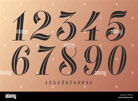 Calligraphy Fonts Numbers