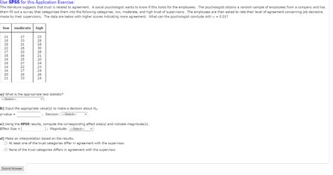 Solved Use SPSS For This Application Exercise The Chegg Com