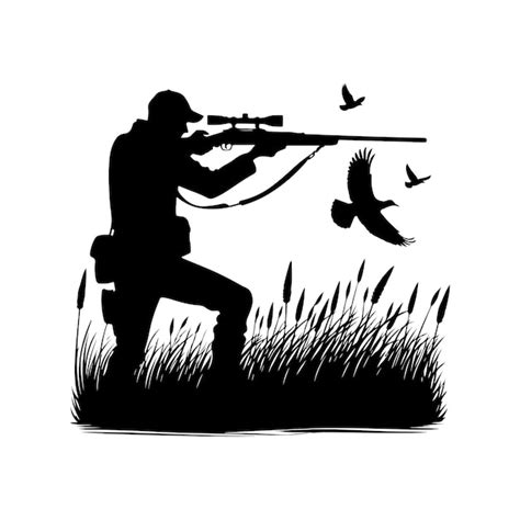 Vector De Chasse Illustration Vectorielle Des Silhouettes De Lhomme De