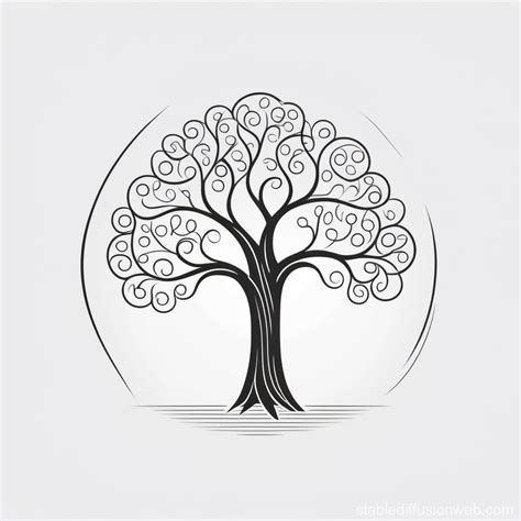 Brain Tree Logo Vector Draw Lines Prompts Stable Diffusion Online
