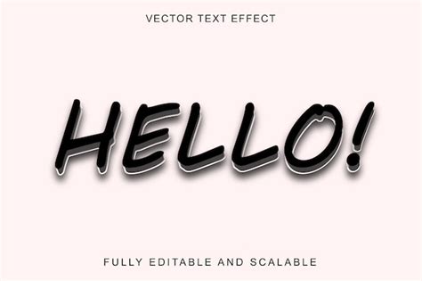 Premium Vector Hello 3d Text Effect