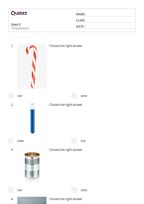 50 Silent E Worksheets For Kindergarten On Quizizz Free And Printable