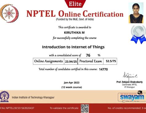 Kiruthika M On Linkedin Successfully Completed And Certified In Introduction To Internet Of Things