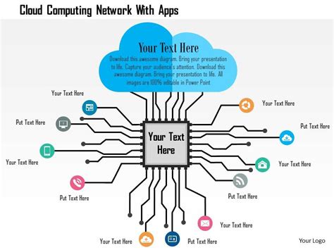 Cloud Computing Network With Apps Powerpoint Template Presentation Powerpoint Templates Ppt