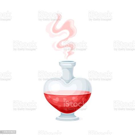 마법의 물체와 요술 아이템 벡터 일러스트 레이 션으로 빨간 사랑 물약과 유리 항아리 개념에 대한 스톡 벡터 아트 및 기타 이미지 개념 그래픽 사용자 인터페이스 독성