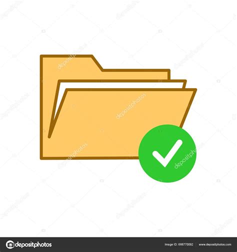 Folder Check Mark Icon Vector Stock Vector By ©adrian375 666770092