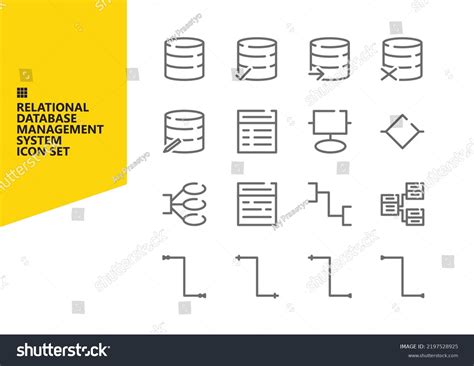 Simple Set Relational Database Management System Stock Vector Royalty Free 2197528925