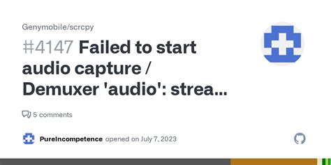 Failed To Start Audio Capture Demuxer Audio Stream Explicitly Disabled By The Device On