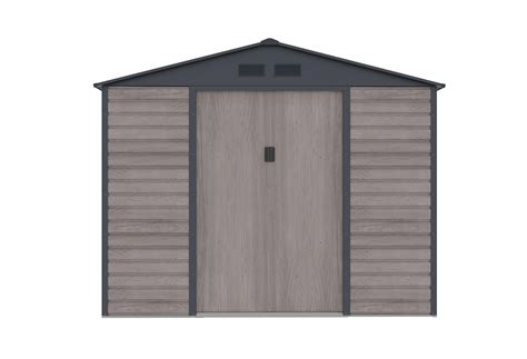 Metalowa Wiata Ogrodowa Z Ocynkowanej Stali Imitującej Szare Drewno 717 M² Adelmo