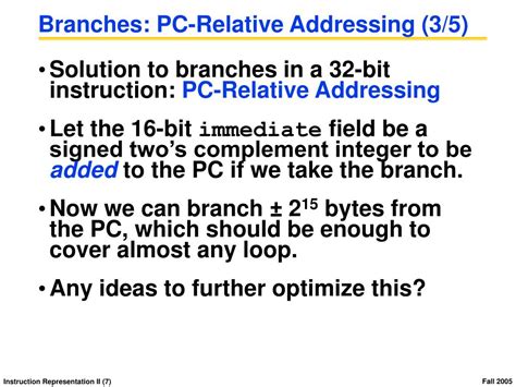 ppt lecture 10 instruction representation ii powerpoint presentation