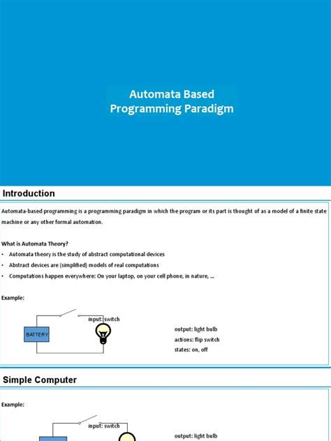 Automata Paradigm Pdf Models Of Computation Applied Mathematics
