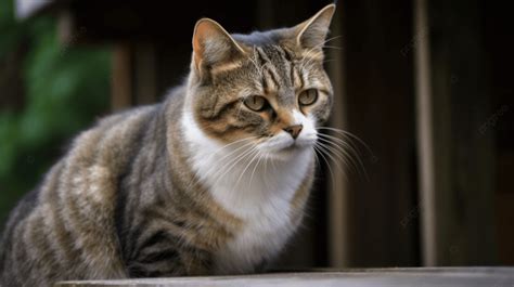태비와 하얀 고양이가 그 뒤를 보고 있다 귀여운 푹신한 갈색 흰색 얼룩 고양이 고화질 사진 사진 고양이 배경 일러스트 및 사진 무료 다운로드 Pngtree
