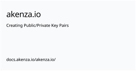 creating public private key pairs