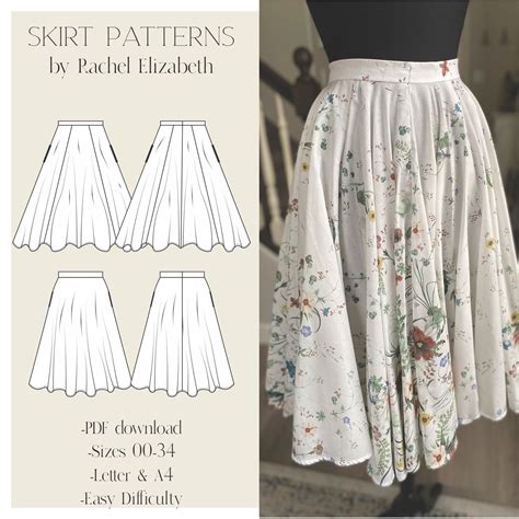 Vintage Circle Skirt Sewing Patterns Full Half And Culottes With