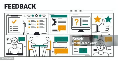 피드백 벡터 디자인 디자인은 색상을 변경할 수 있습니다 창의력 아이콘의 벡터 세트 회원 평가 설문 조사 의견 의견 피드백 만족
