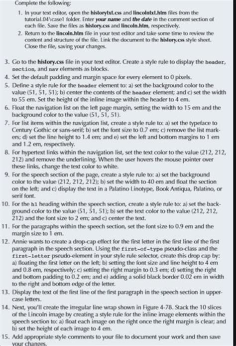 Solved Complete The Following 1 In Your Text Editor Open