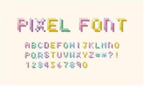 Premium Vector Pastel Pixel Thin Video Game Vector Letter And Number