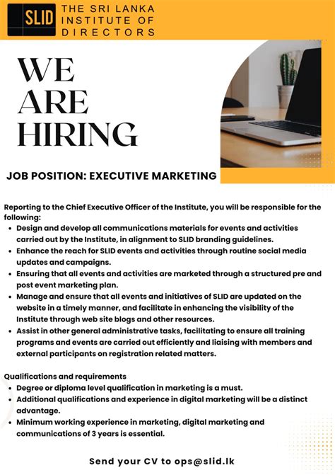 The Sri Lanka Institute Of Directors On Linkedin Hiring Jobposting Srilanka Slid
