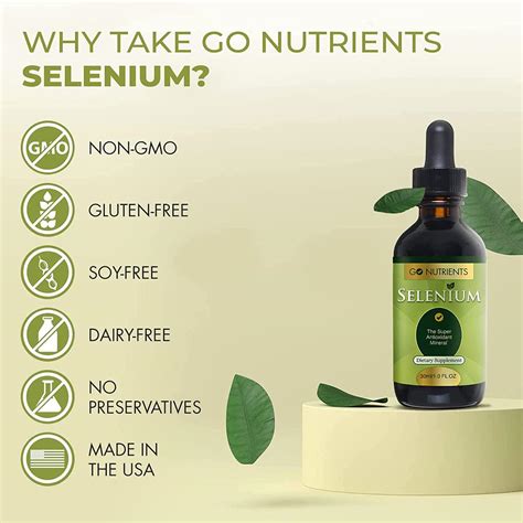 Selenium 200mcg Liquid Drops Supplement Yeast Free Herbal Formula With Trace Minerals 1 0 Oz