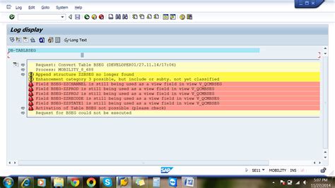 Error While Activating The BSEG Table SAP Community