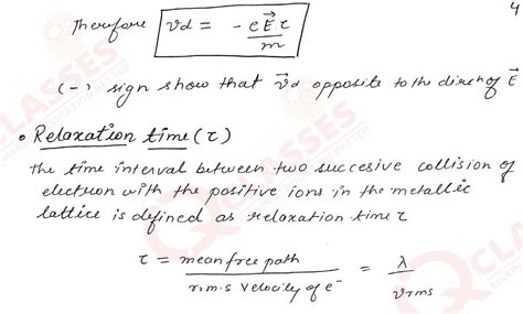 Class 12 Isc Physics Important Notes Chapter Current Electricity