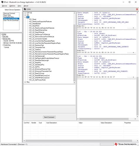 LAUNCHXL CC R BTool How To Send LL CHANNEL MAP IND To The Slave Bluetooth Forum