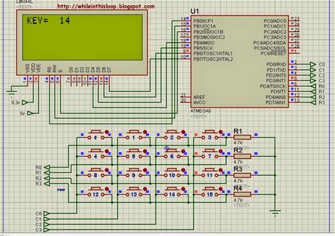 X Matrix Keypad Interfacing With Atmega Hassin S Workspace