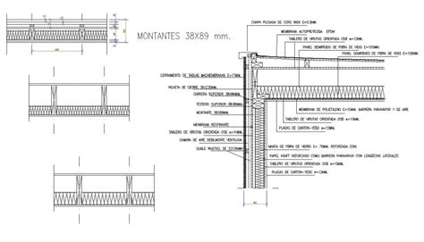 Wall And Slab Section Detail 2d View Cad Structural Block Layout File