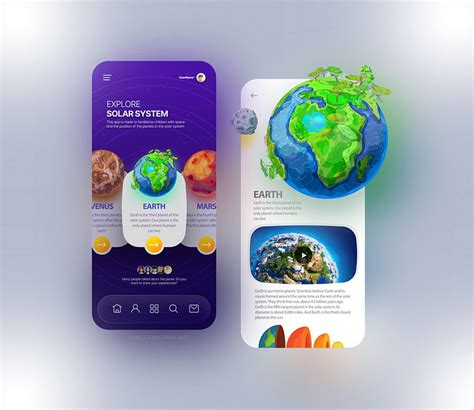 explore solar system ui by mojtaba sharif on dribbble