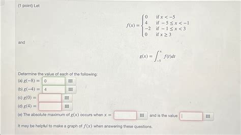 Solved (1 ﻿point) | Chegg.com