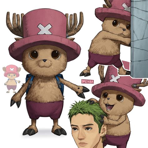 Roronoa Zoro And Tony Tony Chopper One Piece And More Drawn By Breikka Danbooru