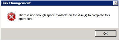 Diskpart There Is Not Enough Usable Free Space Solved