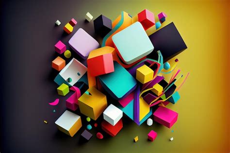 Premium Photo Abstract Background Of 3d Cubes Generative Ai