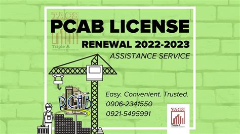 Pcab Renewal 2022 2023