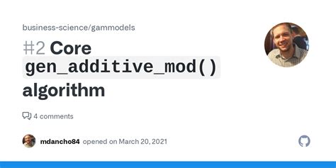 Core `genadditivemod` Algorithm · Issue 2 · Business Science